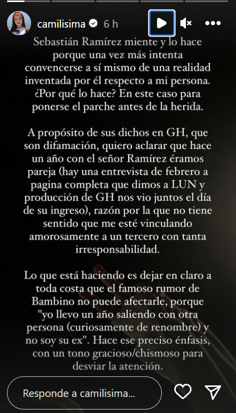 Camilísima destroza a Sebastián Ramírez por mentir sobre su vida ...
