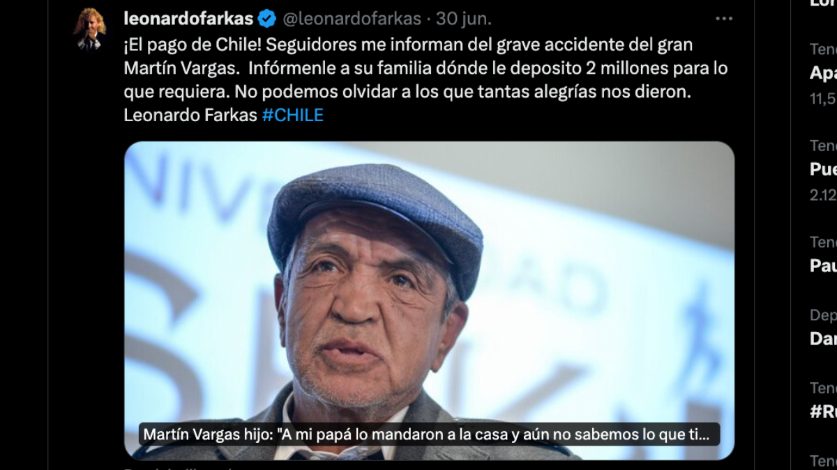 Leonardo Farkas vuelve a sorprender a chilenos con solidario gesto ...
